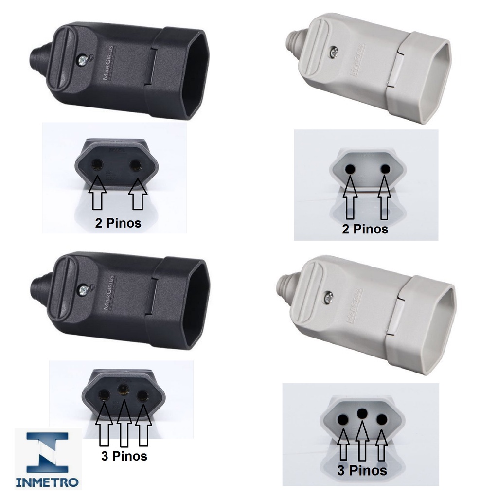 Tomada Femea 20A 2 Pinos ou 3 Pinos | Shopee Brasil