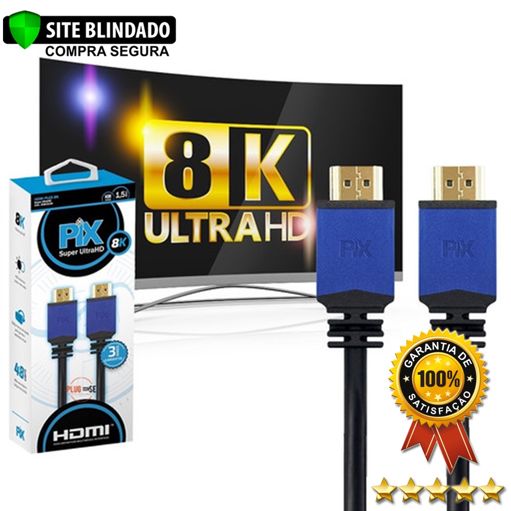 Hdmi Plus 8k 3 Metros pix | Shopee Brasil