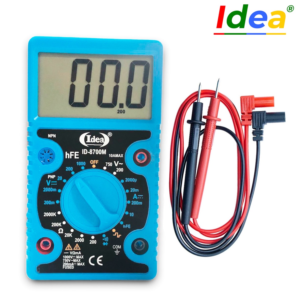 Multímetro Portátil Digital Tela Grande C/ Bip Profissional - IDEA ...