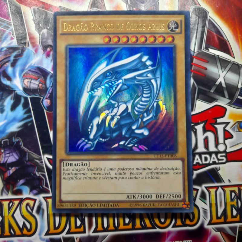 Dragão Branco De Olhos Azuis Clássico Ultra Raro Foil Original Yu