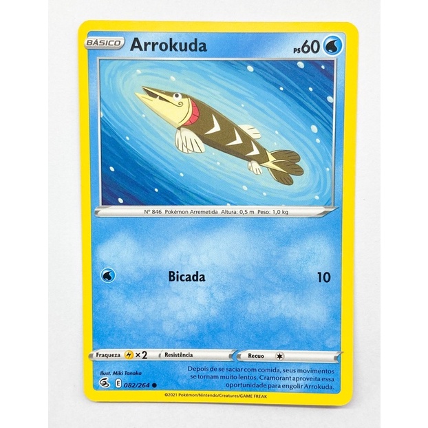 Carta 082/264 Pokémon TCG Original Copag Card Arrokuda | Shopee Brasil