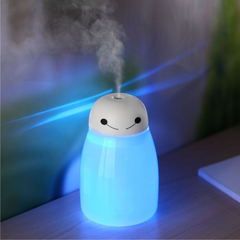 Mini Umidificador LED RGB USB 400ml - HUMI H803 - Azul | Shopee Brasil