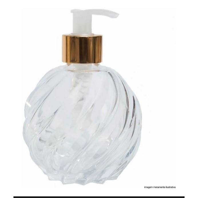Frasco bola cristal aspiral 250 ml pet com pump branco rosca 28/410 | Shopee Brasil