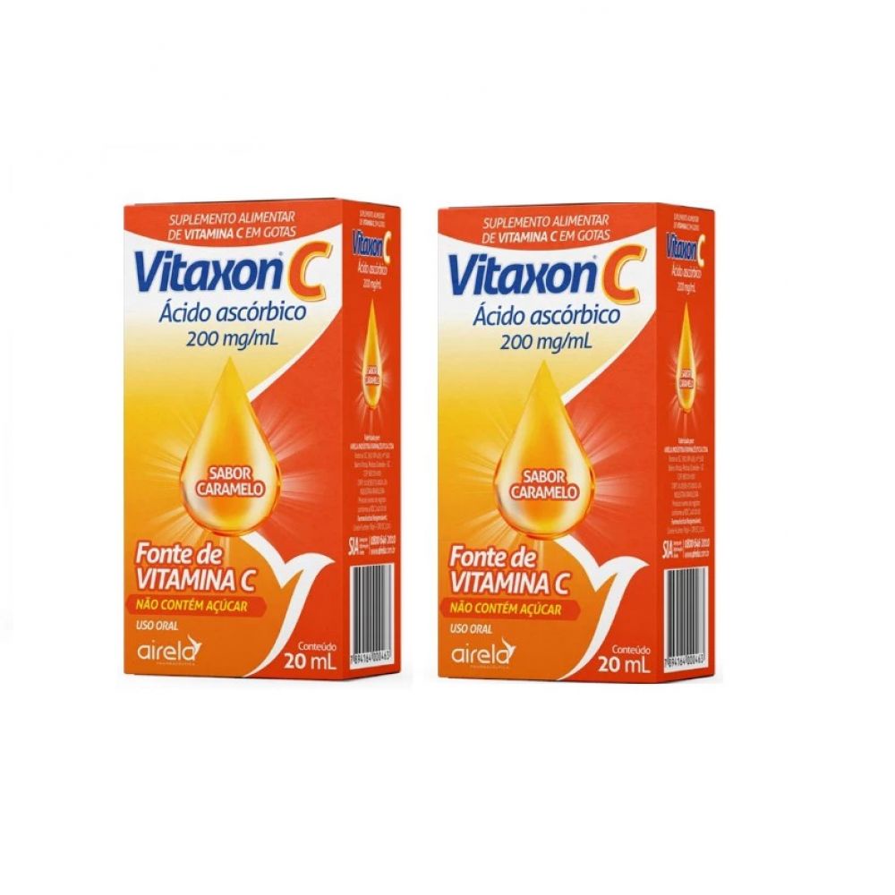 Kit C/2 Vitaxon C Vit C Airela 200mg/Ml Gotas 20ml Original Airela ...