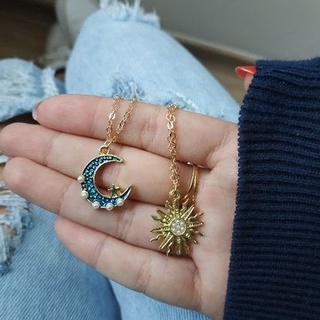 Colar Sol e Lua da Amizade ou Casal Colar da Amizade Para 2 Par | Shopee Brasil