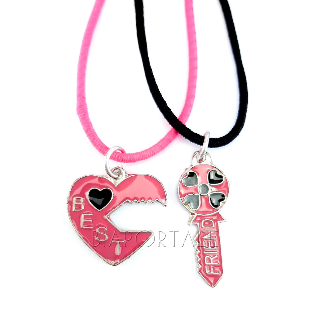 Colar Da Amizade Best Friends Coração E Chave 2 Colares | Shopee Brasil