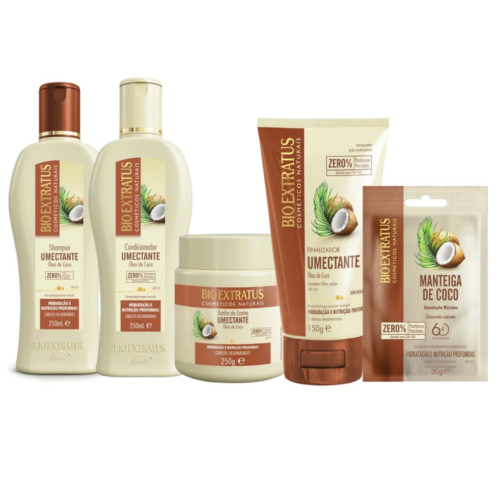 Kit Completo 5 Produtos Bio Extratus Umectante Óleo De Coco poder de ...