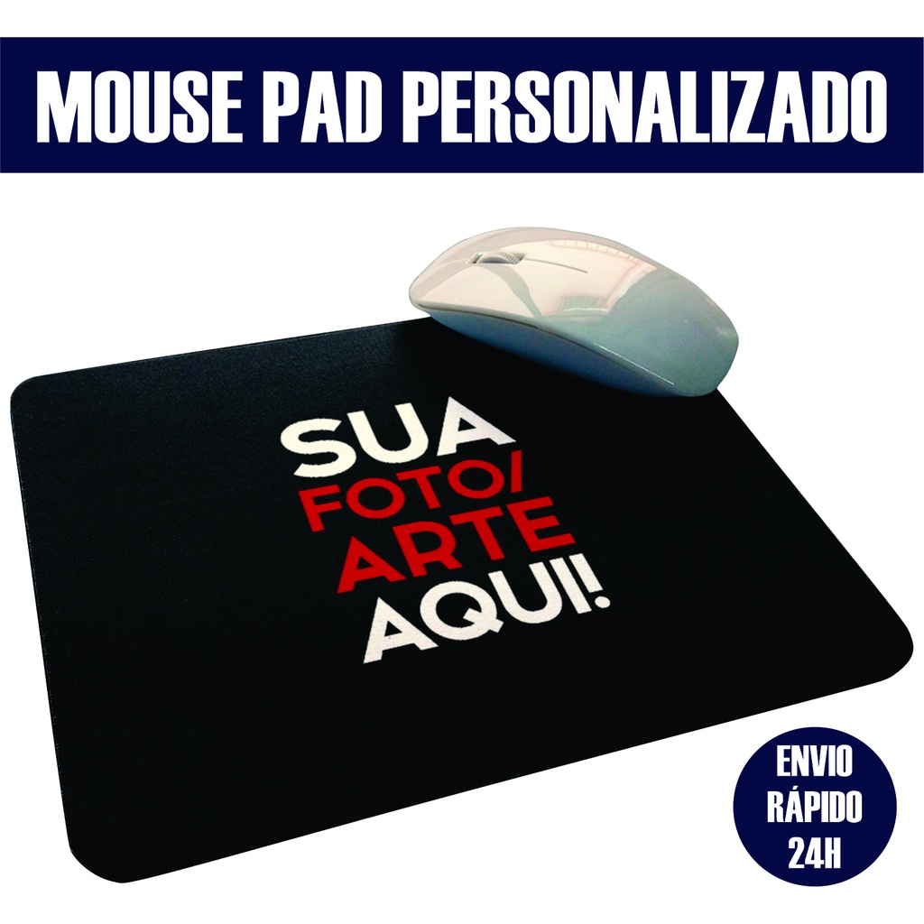 60 Mouse Pad 20x25 Personalizado Com Sua Arte /foto Mousepad Grande ...
