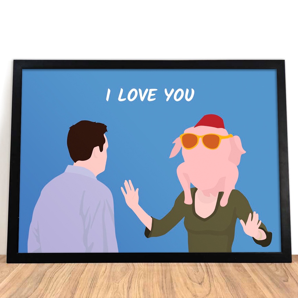 QUADRO FRIENDS MONICA E CHANDLER A4 24x33 cm - Com vidro | Shopee Brasil