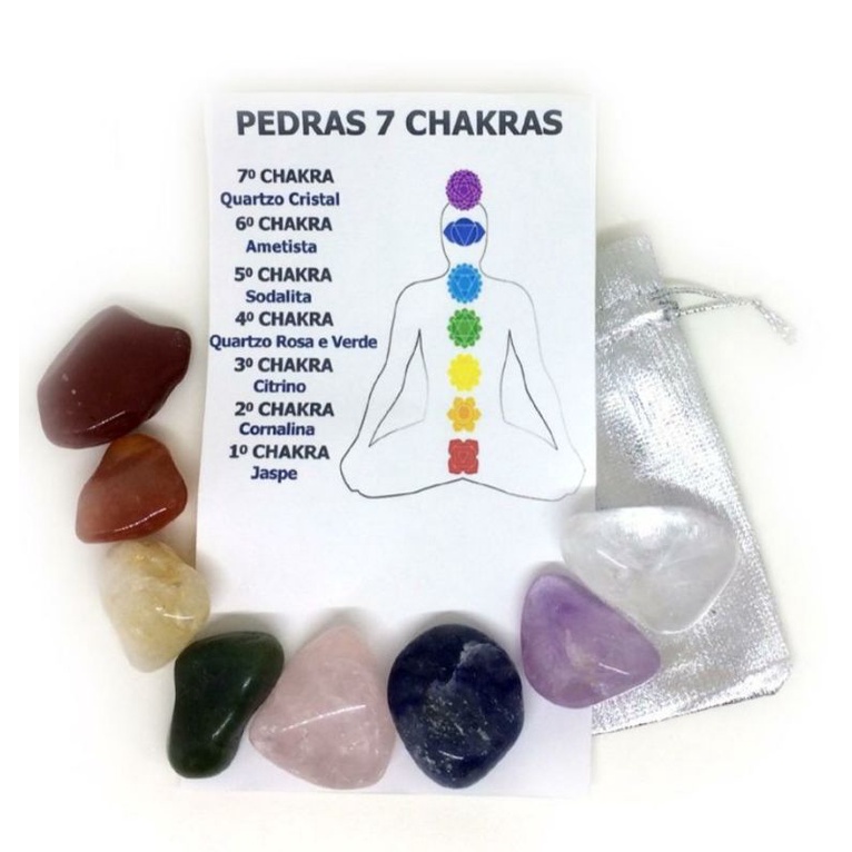 KIT PEDRAS 7 CHAKRAS PEQUENO | Shopee Brasil