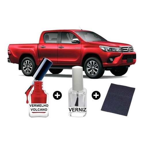 Tinta Tira Risco Automotiva Hilux Vulcano Vermelho | Shopee Brasil