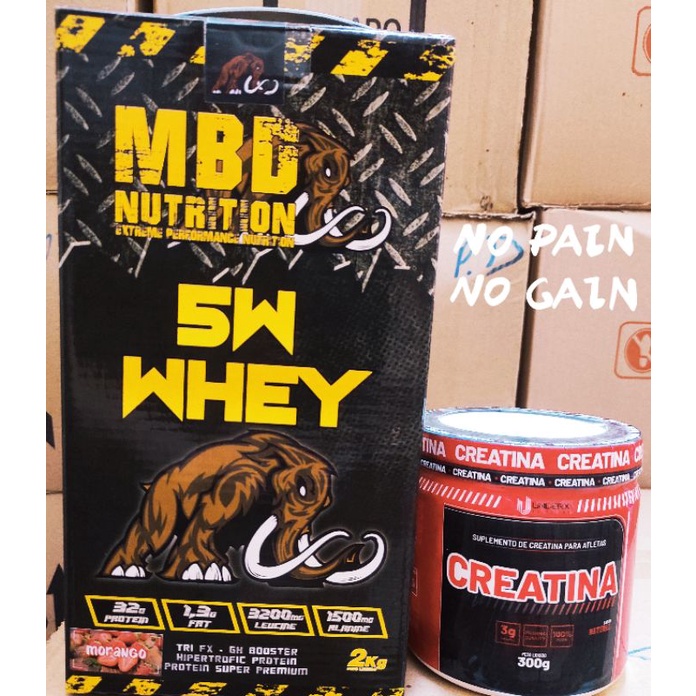 Kit Whey Protein MBD NUTRITION 2kg + 1 Creatina UnderX (PROMOÇÃO ...