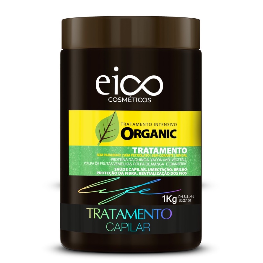 Eico Organic Máscara Tratamento Saúde Brilho Umectação Revitalização ...