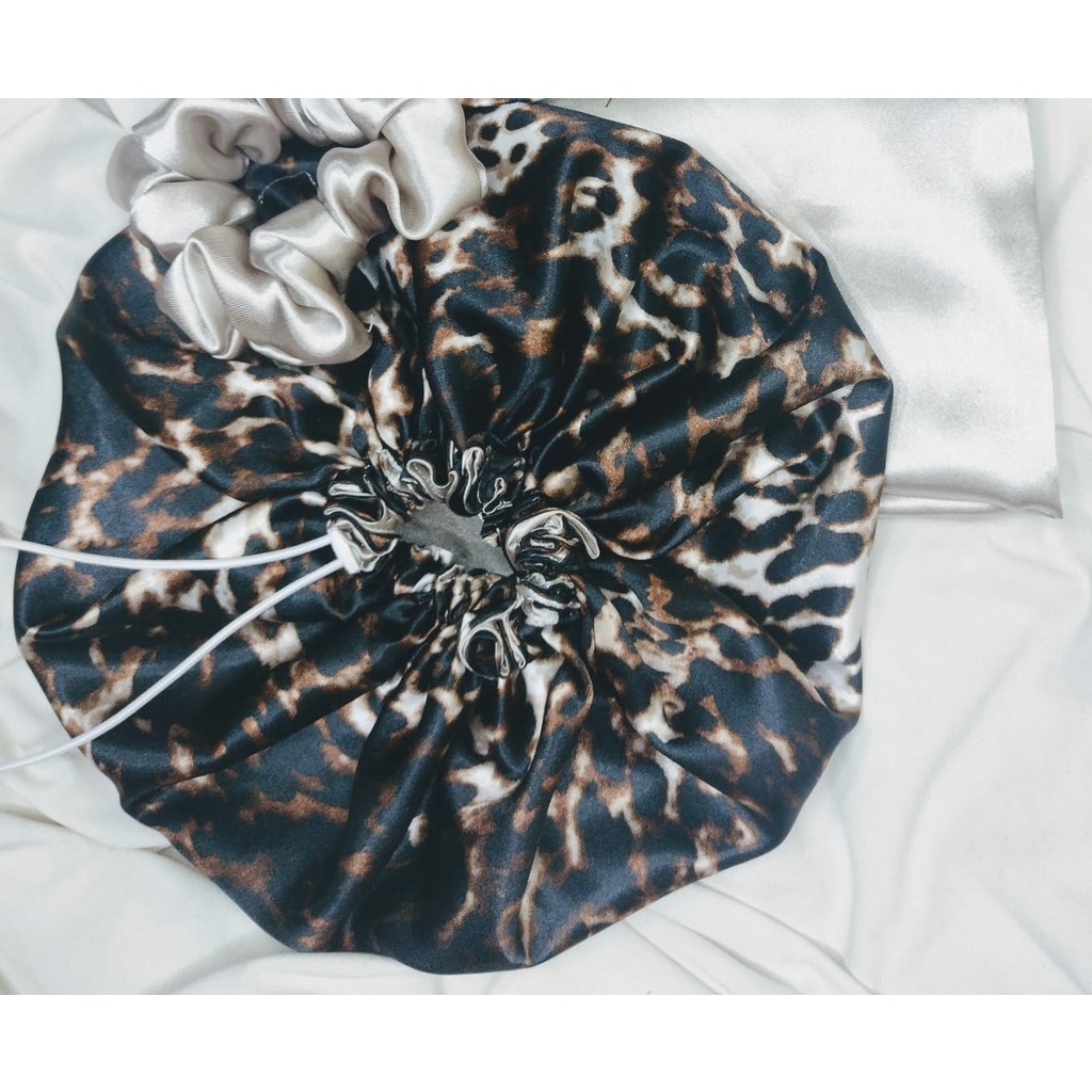 Touca De Cetim estampada DUPLA FACE E COM REGULAGEM setim anti frizz ...