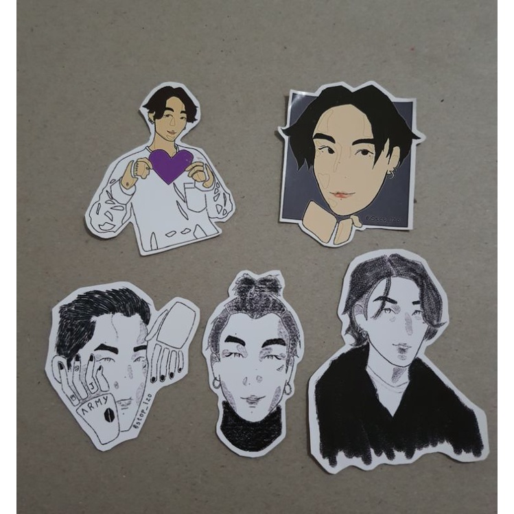 BTS Jungkook JK / KPOP / Adesivo / Figurinha / Sticker | Shopee Brasil