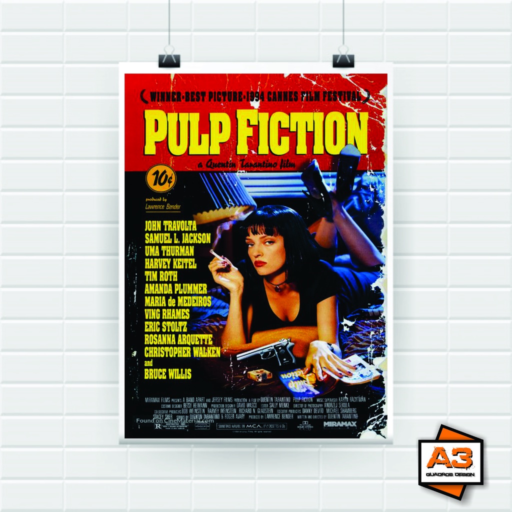Poster Cartaz Filme Pulp Fiction A4 (21cm x 30cm) | Shopee Brasil