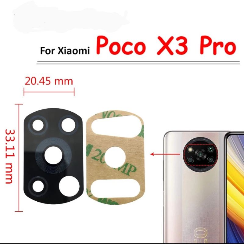 lente da câmera traseira xiaomi poco x3, x3 pro | Shopee Brasil