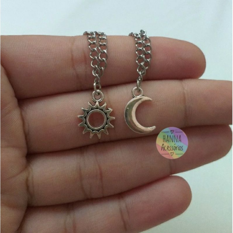 Pulseiras aço inox Sol e Lua amizade casal | Shopee Brasil