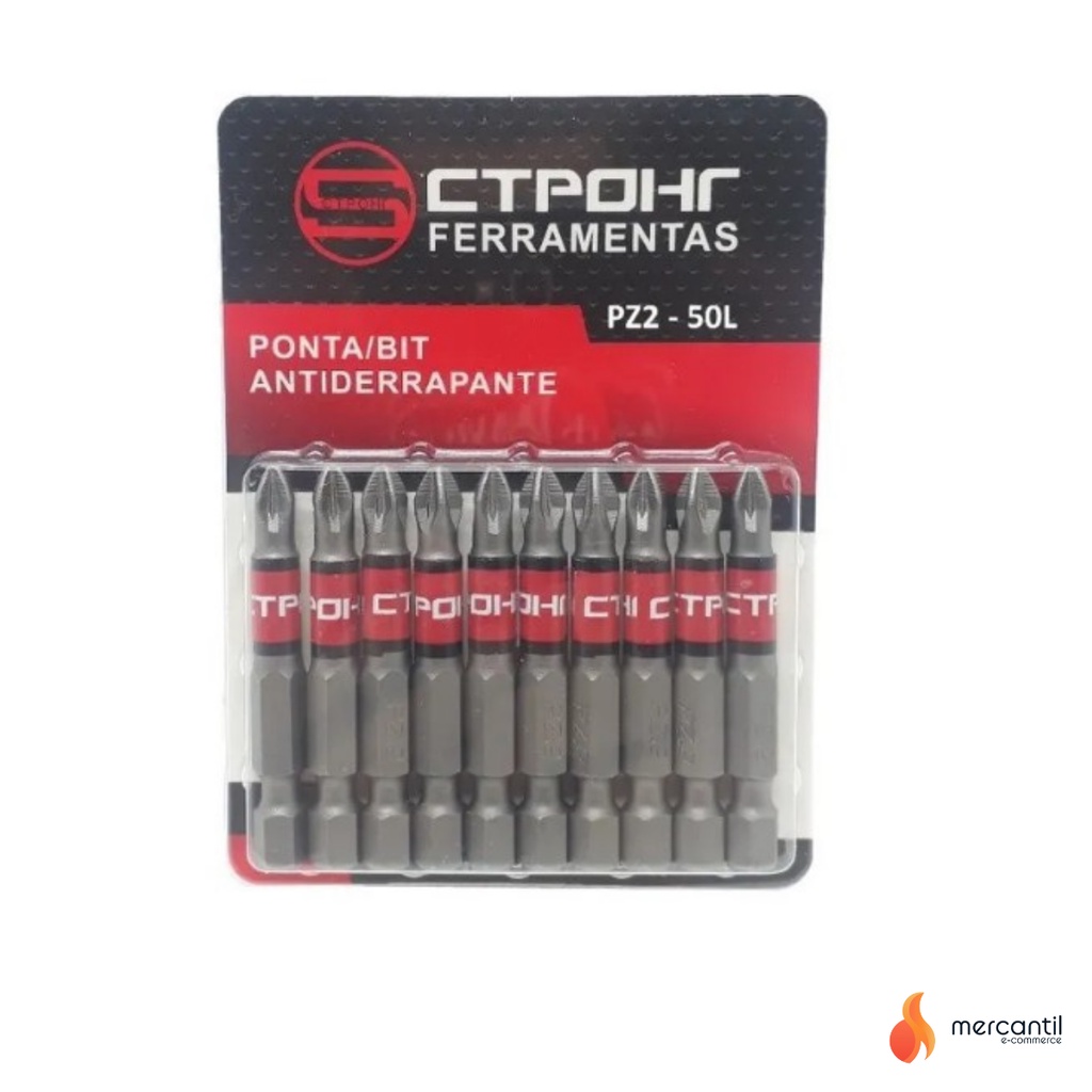 Kit Pontas Bit Phillips PZ2 50mm Imantada Antiderrapante Aço Resistente ...