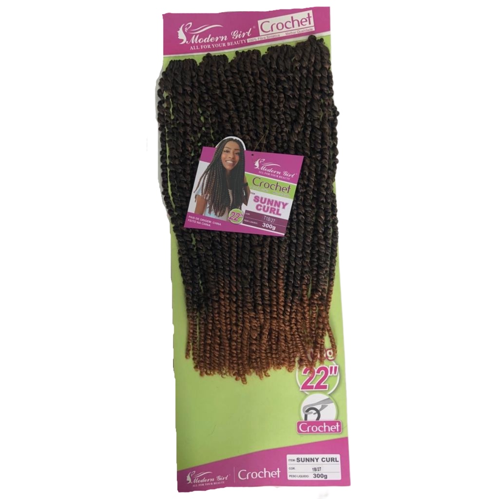 Cabelo Sunny Curl Fibra sintetica 55cm Modern Girl Crochet 300g ...