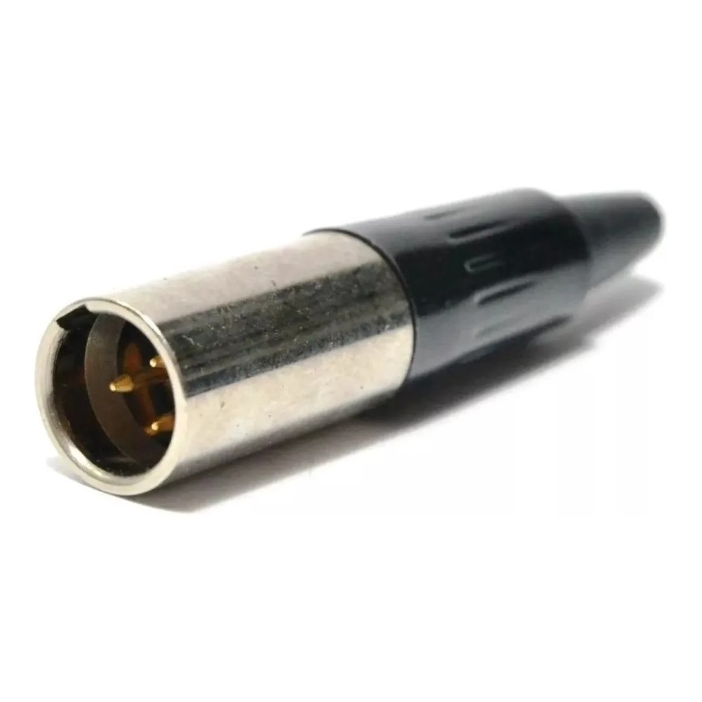 Conector Xlr Mini 3 Pinos Macho Prata | Shopee Brasil