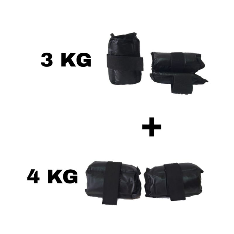 Par Treino Completo Par Caneleira Tornozeleira 3 Kg + 4 Kg | Shopee Brasil