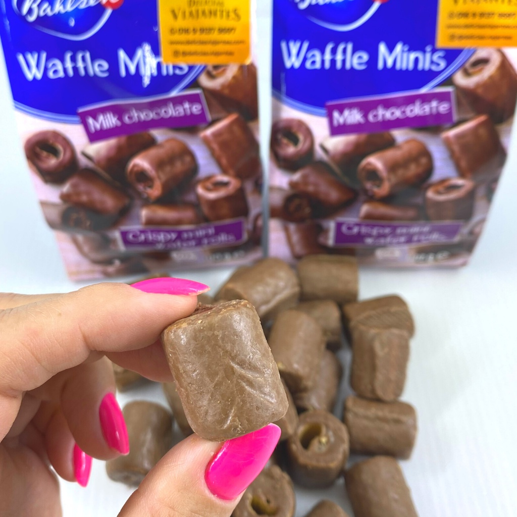 Waffle Minis Bahlsen - Biscoito Wafle Coberto com Chocolate ao Leite ...