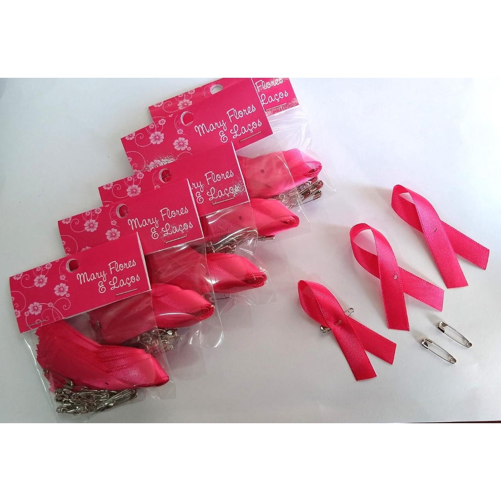 Laço Outubro Rosa - kit Com 25 Unidades | Shopee Brasil