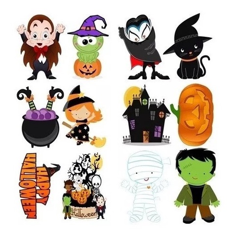 Kit Halloween - 10 Displays De Festa De 20cm Totens | Shopee Brasil