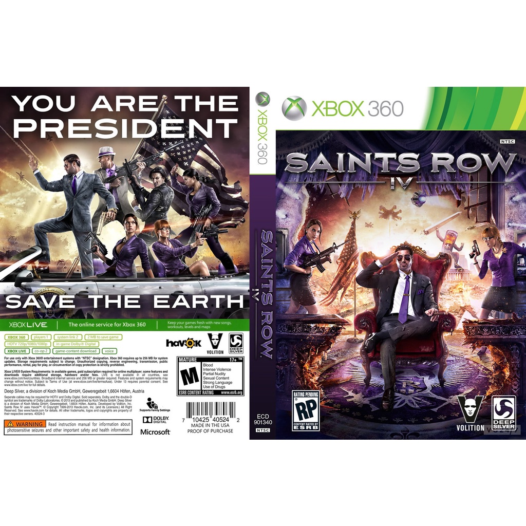 Saints row IV P/ XBOX360 (LTU/LT/JTAG/RGH) | Shopee Brasil