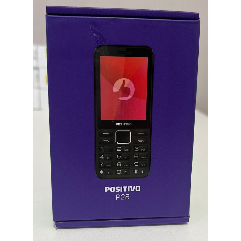 Celular de Tecla Positivo P28 Dois Chips 24 MB preto 32 MB RAM NOVO ...