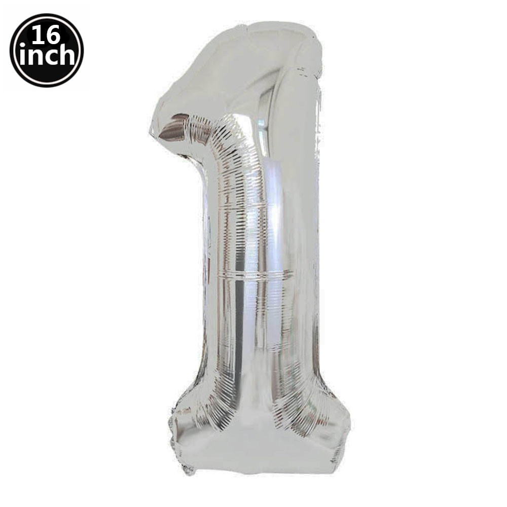 Balão Metálico Dourado/Prateado/Rosa/Número 16 Polegadas Para Decoração ...