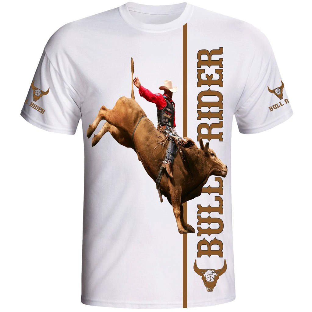 camiseta rodeio bull rider ,barretos,touro pulando e peão segurando ...
