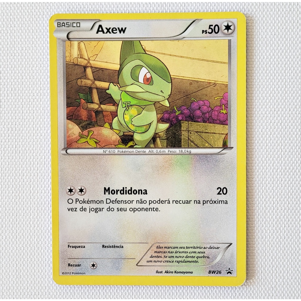 Carta Antiga Pokemon Axew BW26 Holo Promo Black & White Original Card ...