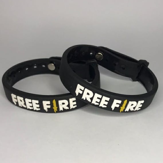 Pulseira Bracelete FREE FIRE com Regulagem Emborrachado Novidade Estilo ...