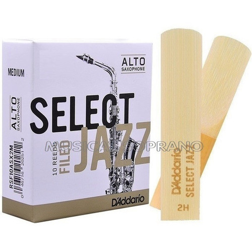 Palhetas Select Jazz Filed Sax Alto (cx Com 10) Nº 2s - 2m - 2h - 3s ...