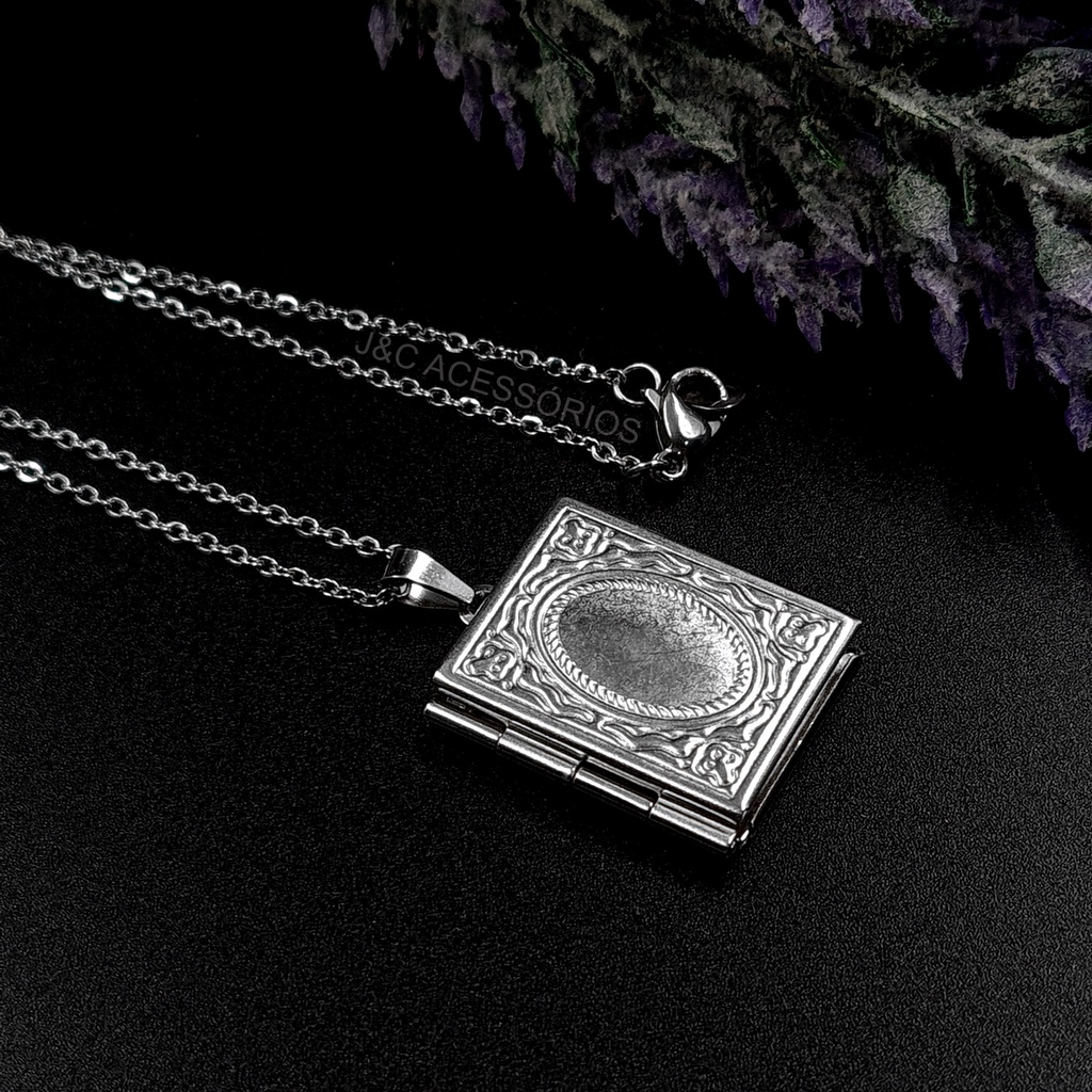 Colar Relicário para Fotos Personalizado em Aço Inox 316L Antialérgico ...