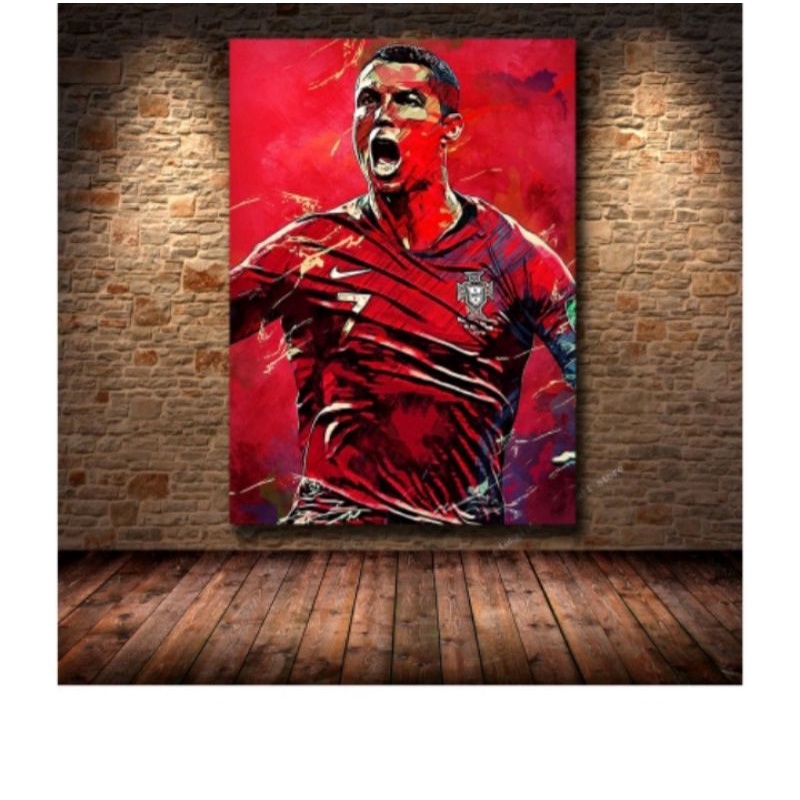 Quadro Decorativo Cristiano Ronaldo Cr7 Mosaico Sala Hall | Shopee Brasil