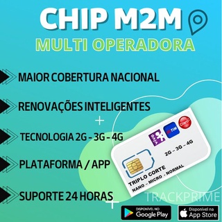 Chip M2M para rastreador/bloqueador veicular multi operadora (Vivo, Tim e Claro) com plataforma ...