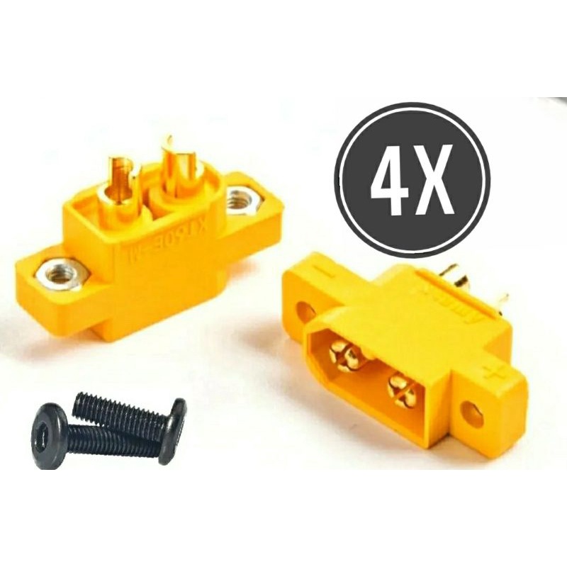 Conector plug xt60e-m 4x macho para esc brushless drone | Shopee Brasil