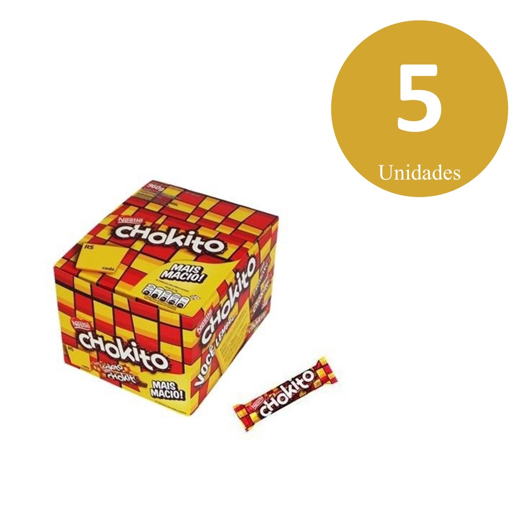 Kit c/5 Chocolate Chokito Caixa C/30 Unidades - Nestle | Shopee Brasil