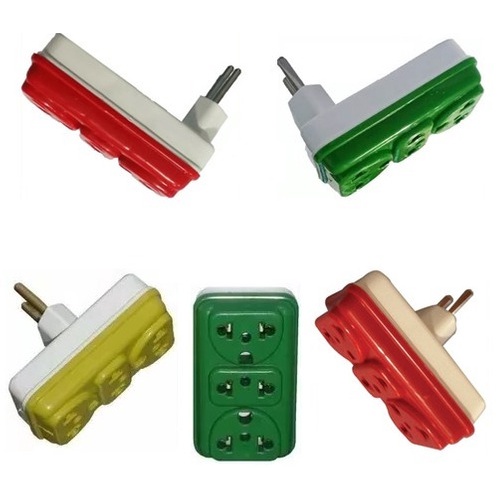 Adaptador Tomada Multiuso Plug Elétrico 10a Formato 90 Graus Padrão ...