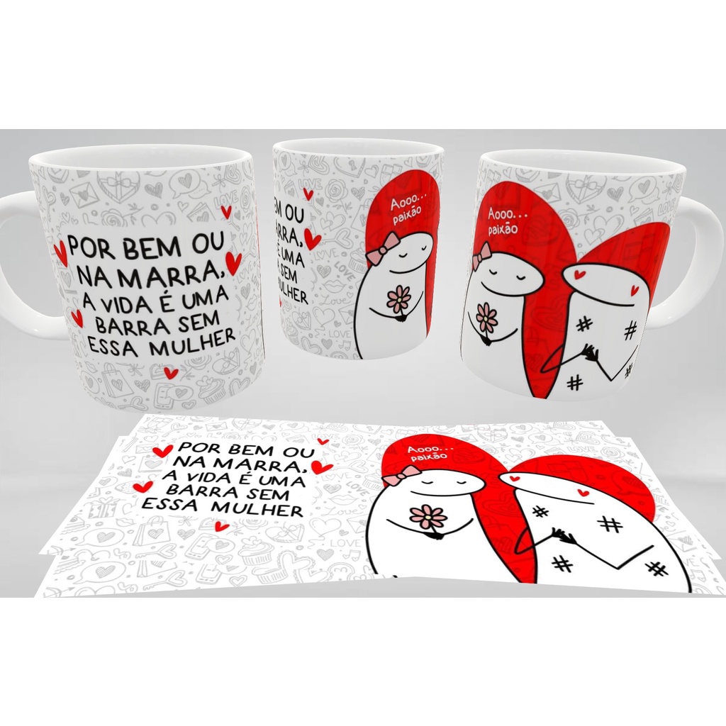 Caneca FLORK por bem ou na marra a vida é uma barra sem essa mulher ...