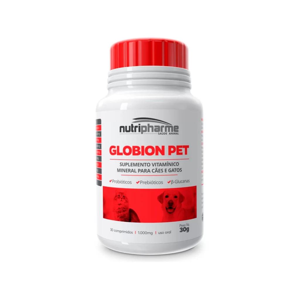 Globion Pet 30 comprimidos Suplemento Vitaminico Probiotico | Shopee Brasil