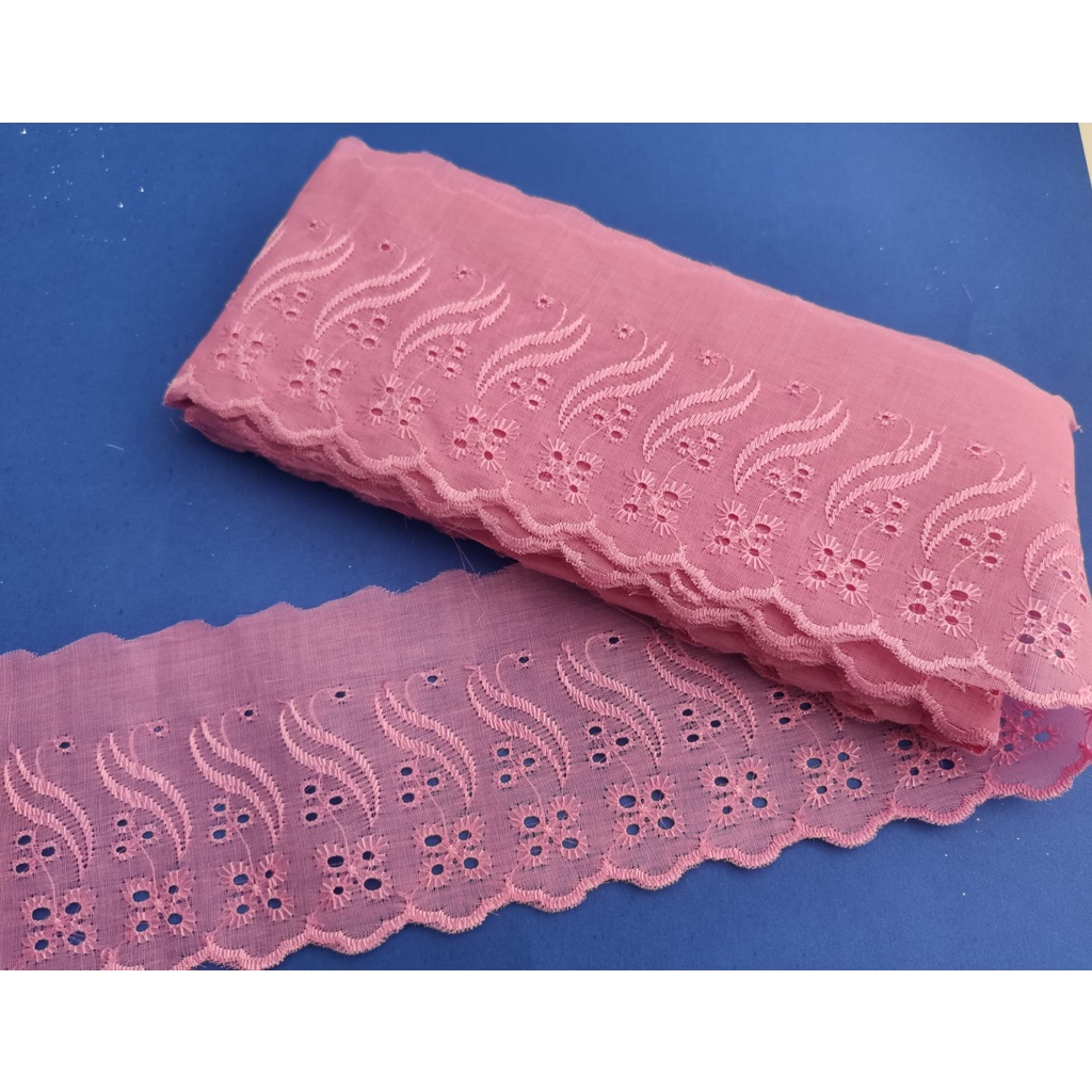 Bordado inglês ou ingles ROSA CHICLET 10cm c/ 13.70 lese (M&L) | Shopee ...