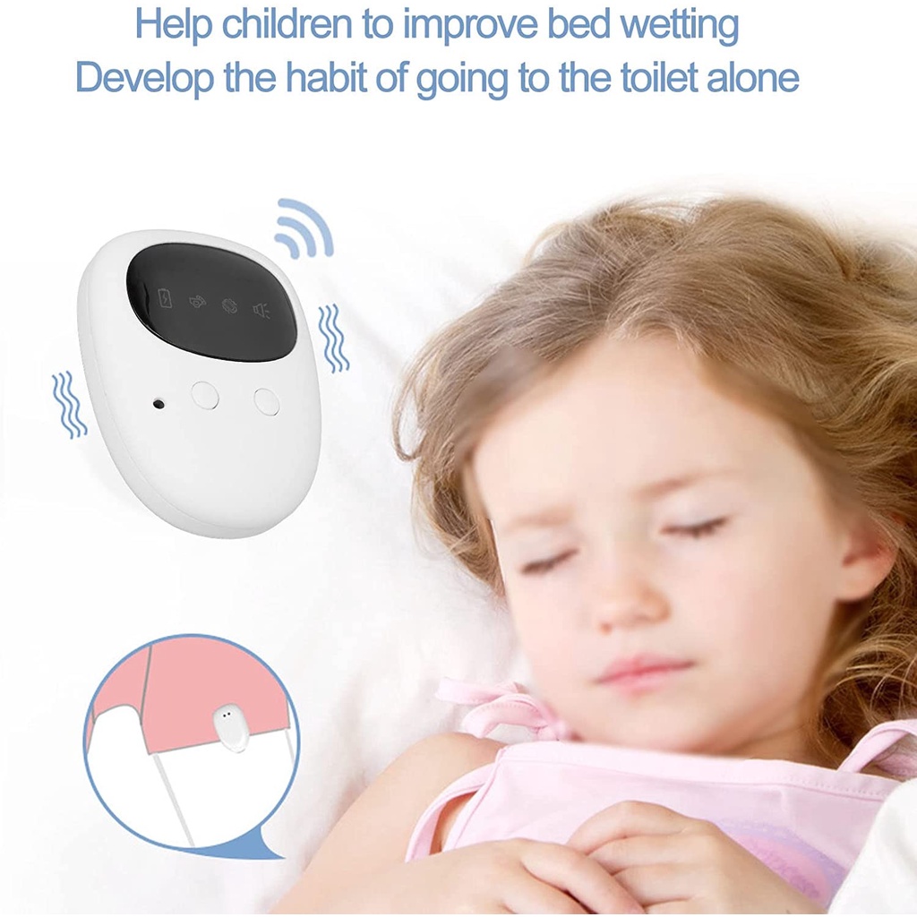 Sensor elétrico de xixi na cama, clipe de alarme sem fio para urinar na ...