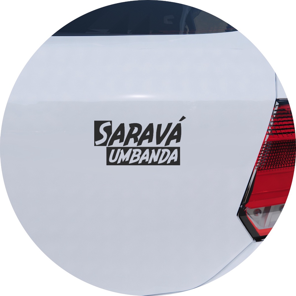 Adesivo de Carro Saravá Umbanda | Shopee Brasil