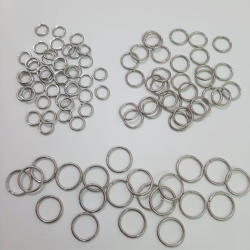 Argola 100 Argolinhas 6mm Ou 7mm Ou 8mm Ou 10mm para Bijouterias Elo de ...