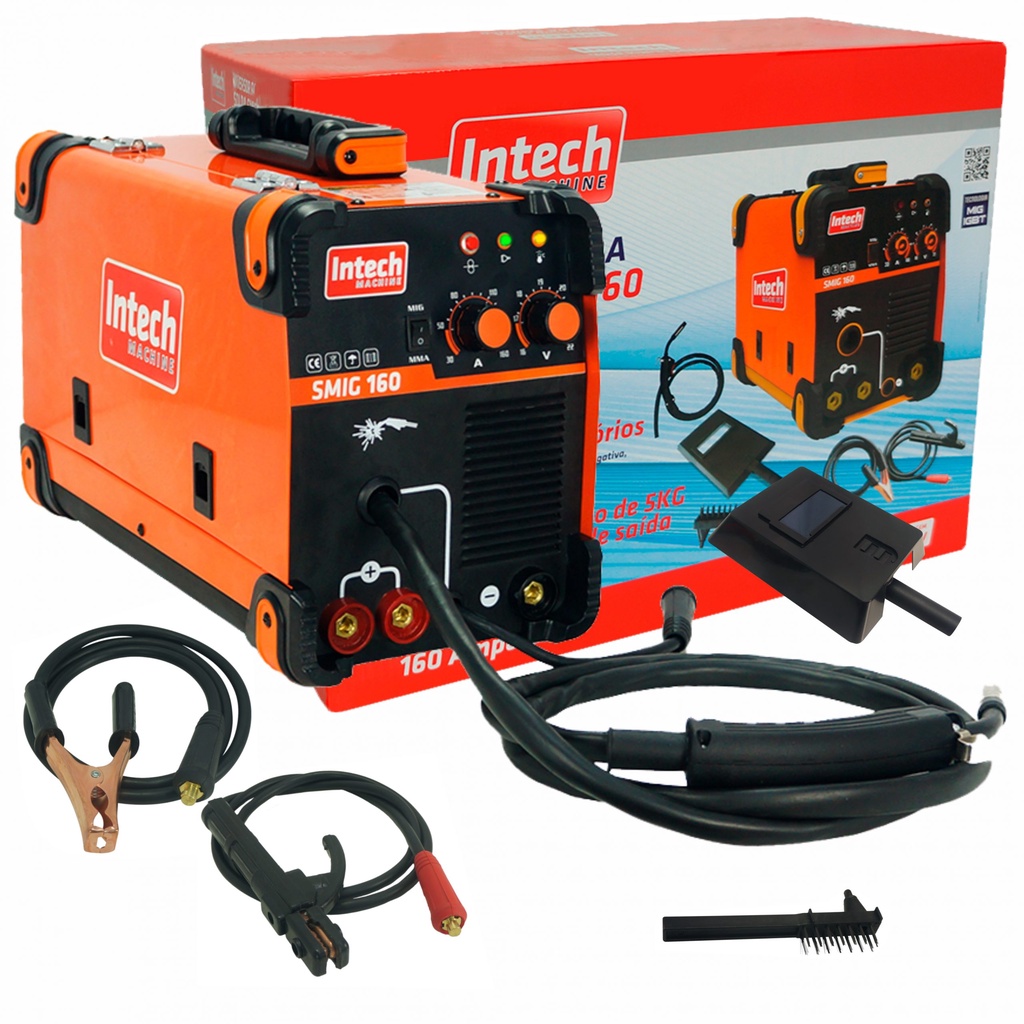 Maquina Solda Inversora 160 Mig Mag Tig Lift MMA Eletrodo Com E Sem Gás ...
