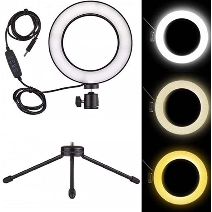 Luz e Iluminador Ring Light 6 Polegadas 36 Led Usb Led Misto Mesa | Shopee Brasil
